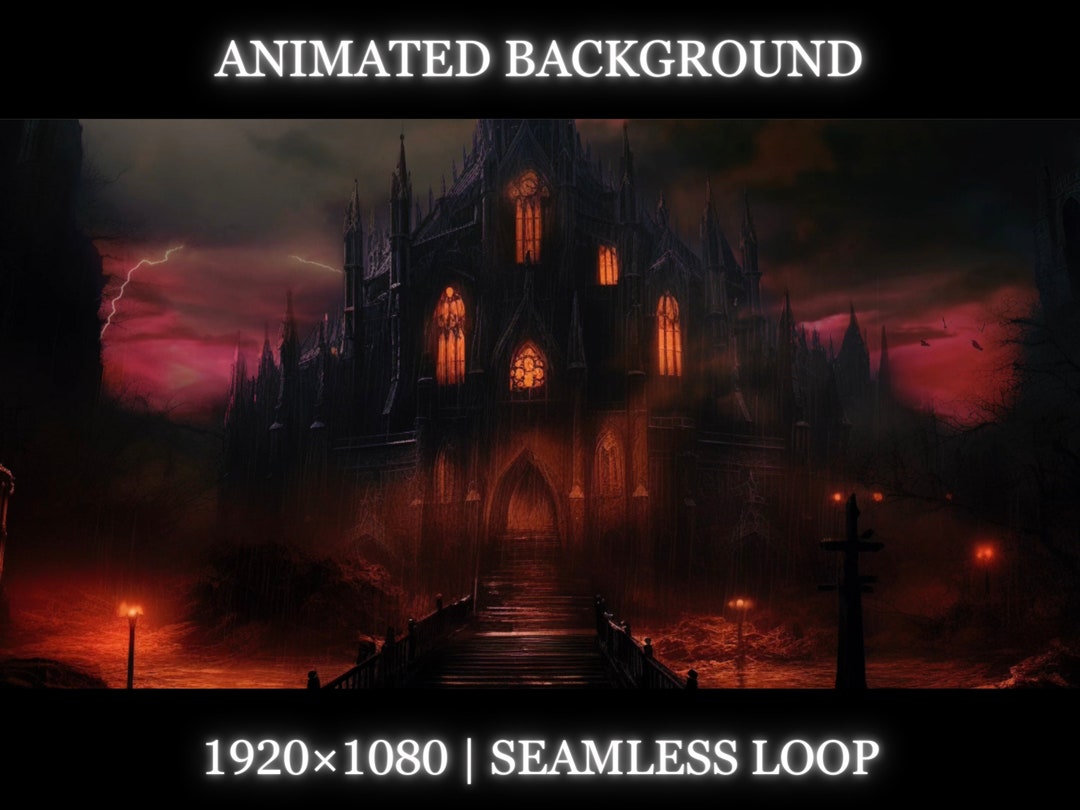 Vtuber Animated Background | Gothic Cathedral Animated Background ...