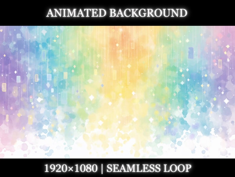 Vtuber Animated Background | Rainbow Background | Twitch Stream Overlay ...