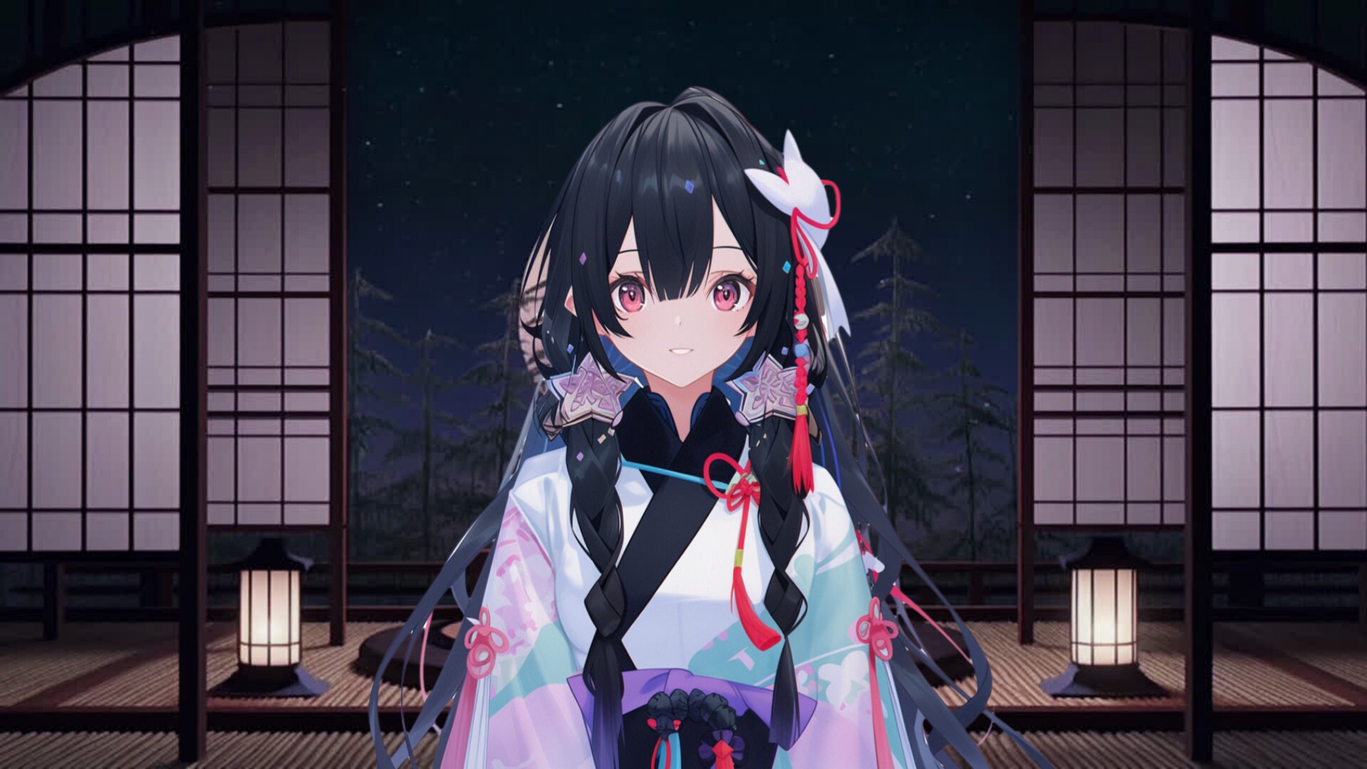 Vtuber Animated Background | Japanese Style Room Animated Background ...