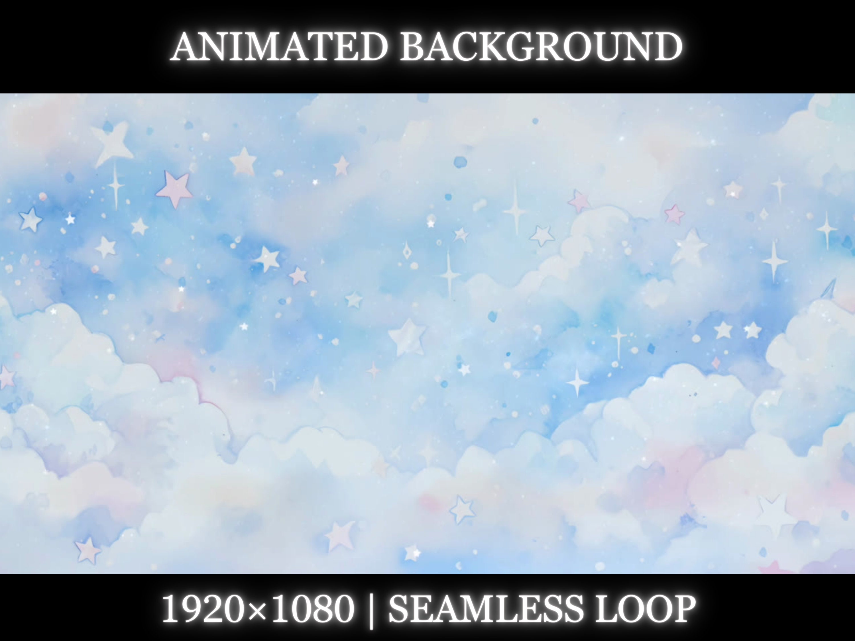 Vtuber Animated Background Dreamy Blue Sky Animated Background Twitch ...