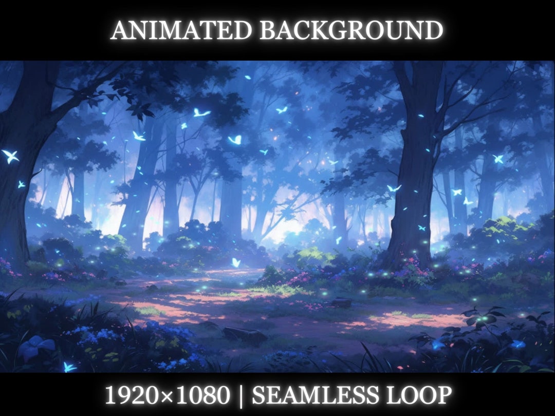 Vtuber Animated Background | Magical Forest Animated Background ...