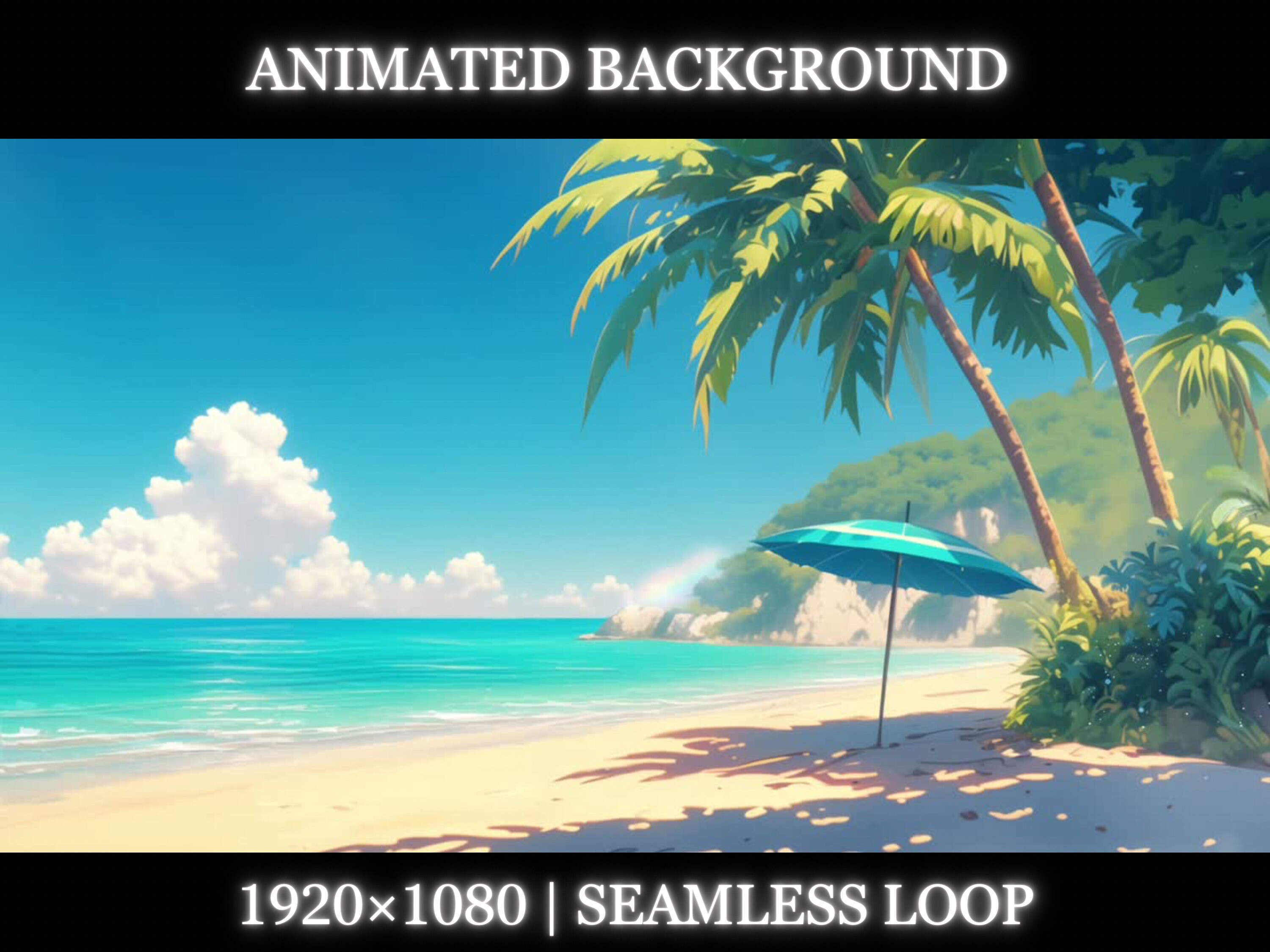 Vtuber Animated Background | Ocean View Animated Background | Summer ...