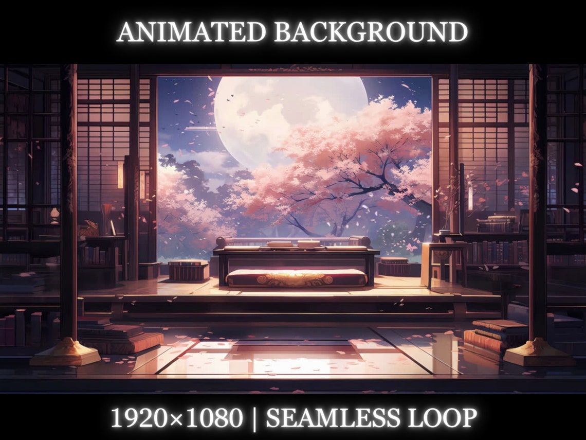 Vtuber Animated Background | Japanese Sakura Animated Background ...