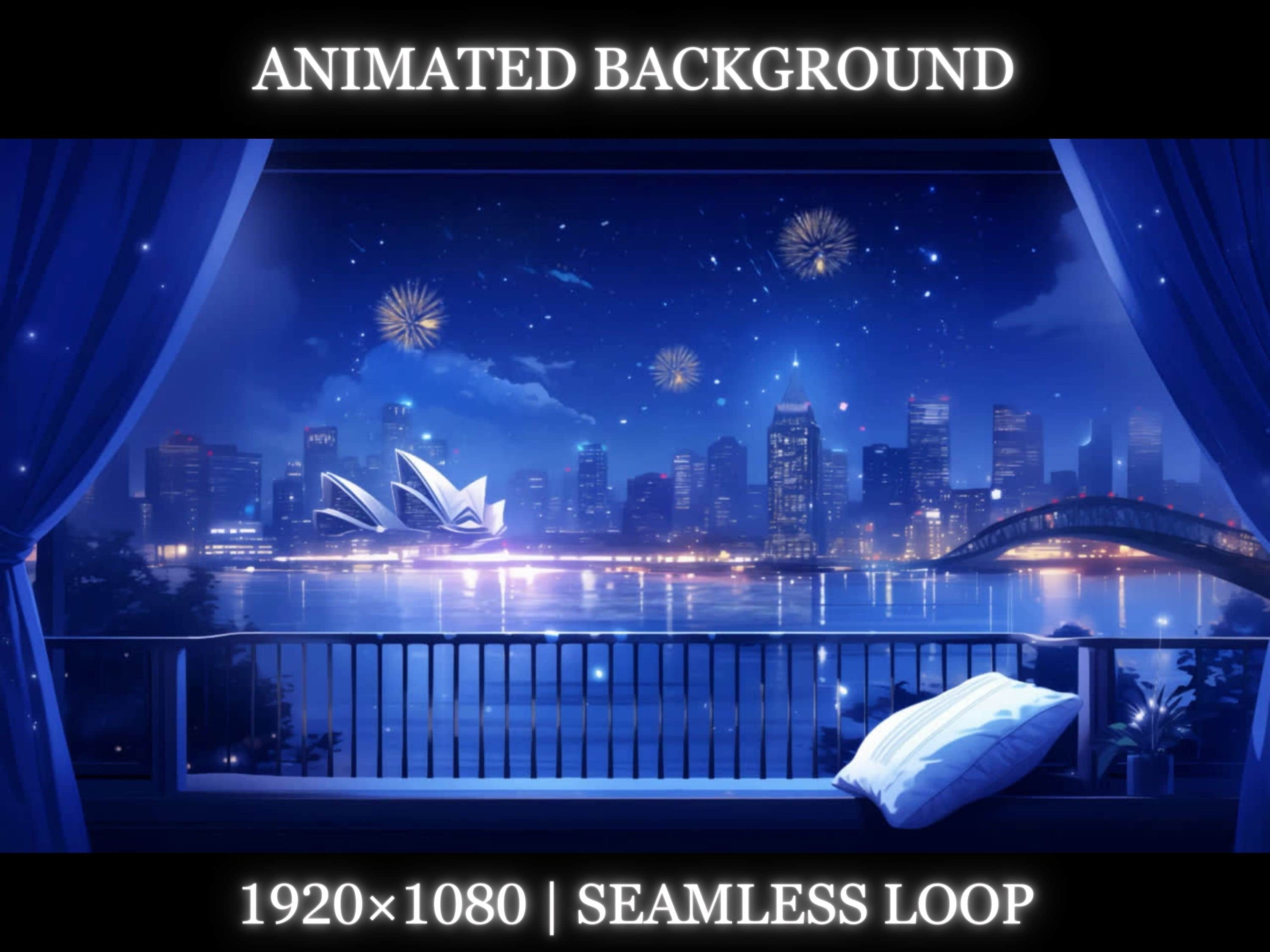 Vtuber Animated Background Sydney Opera New Year Fireworks Animated ...