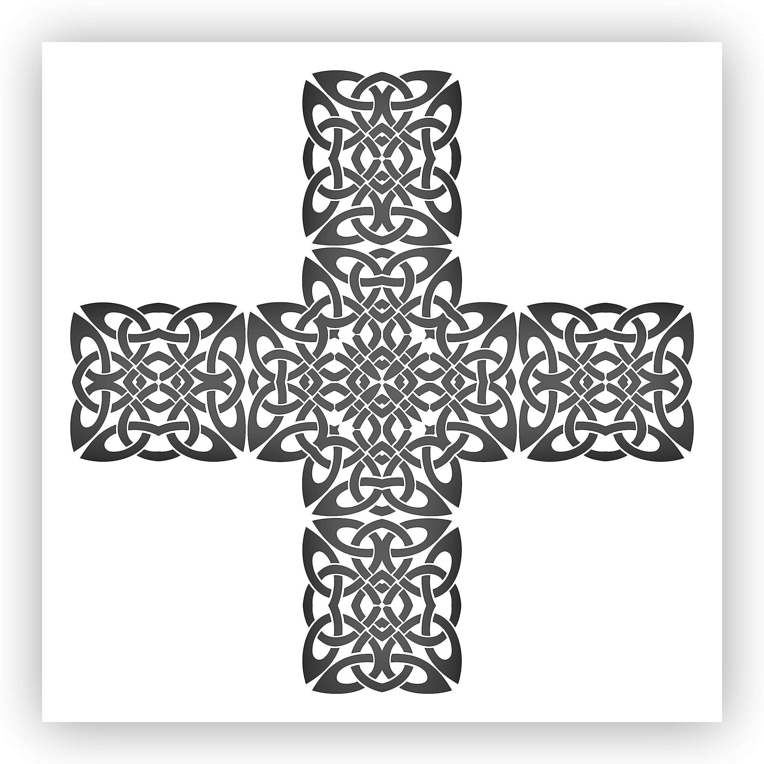 Celtic Cross #2 Christian Stencil - Choose a Size - Laser-cut Reusable ...