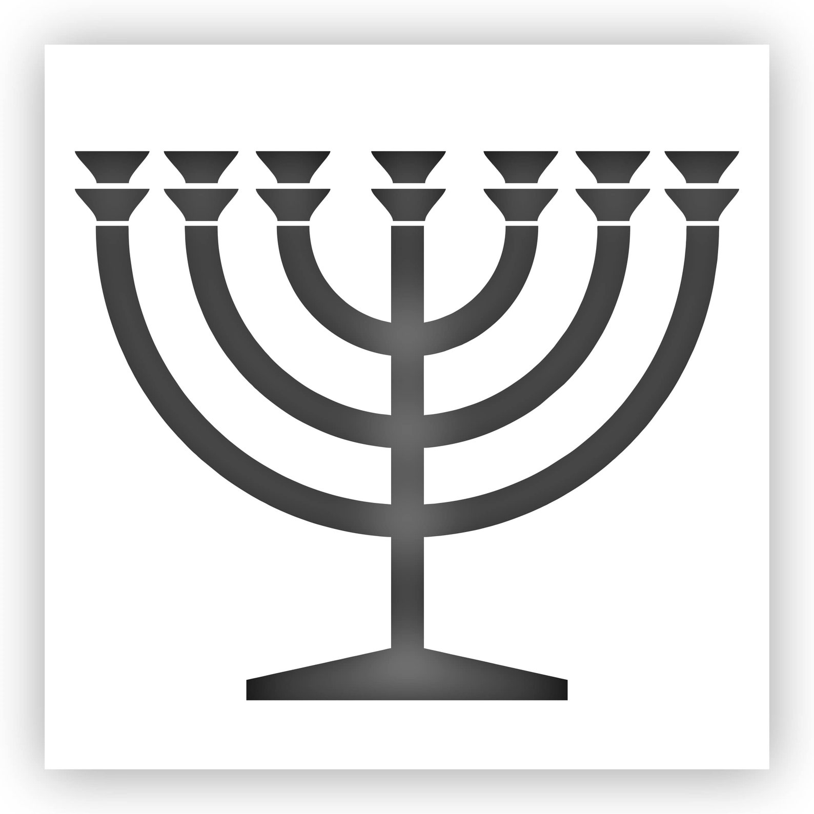 Menorah Judaism Stencil - Choose a Size - Laser-cut Reusable Plastic - Etsy