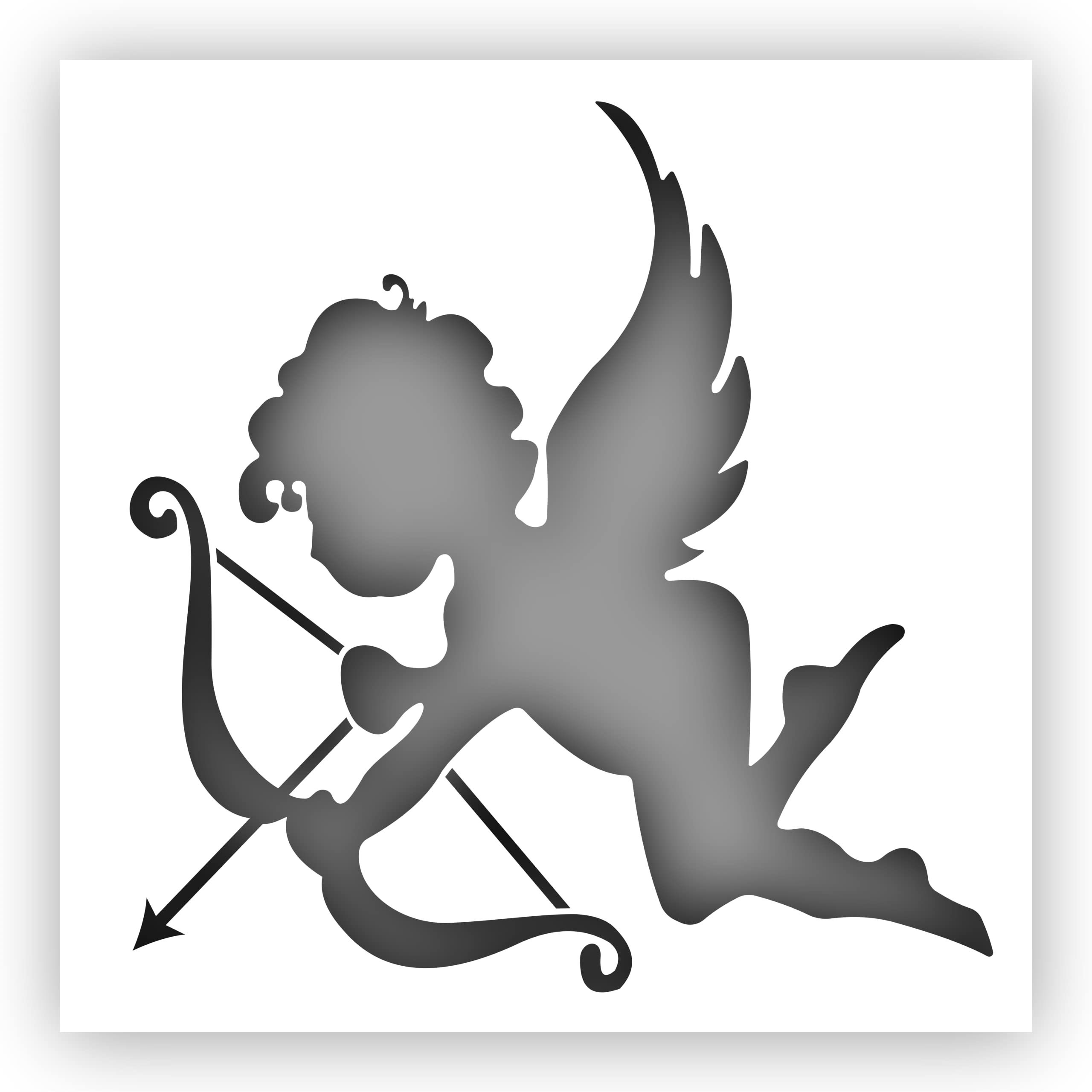 Cupid #3 Cherub Angel Bow & Arrow Stencil - Choose a Size - Laser-cut ...