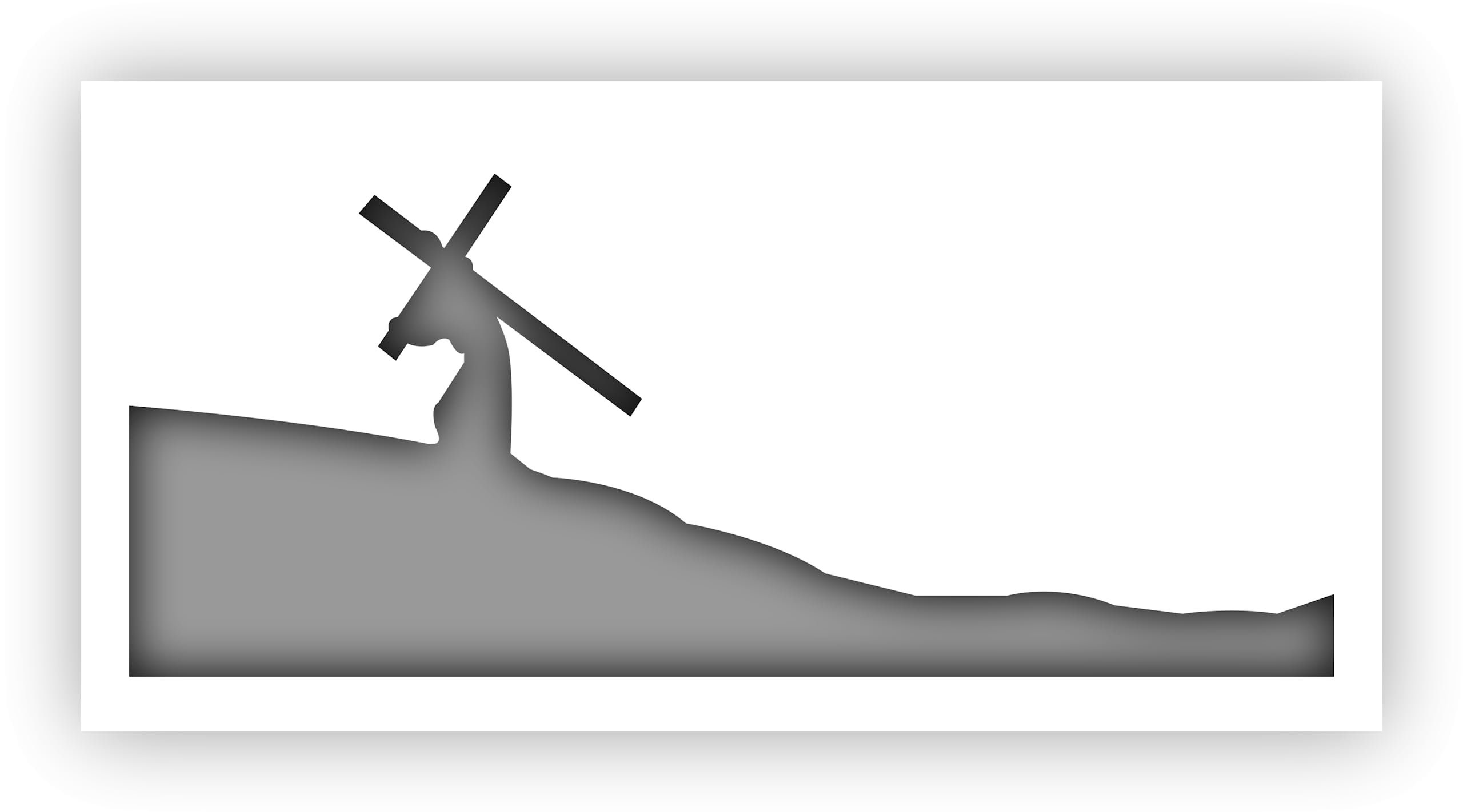 Jesus Carrying Cross Easter Stencil - Choose a Size - Laser-cut ...