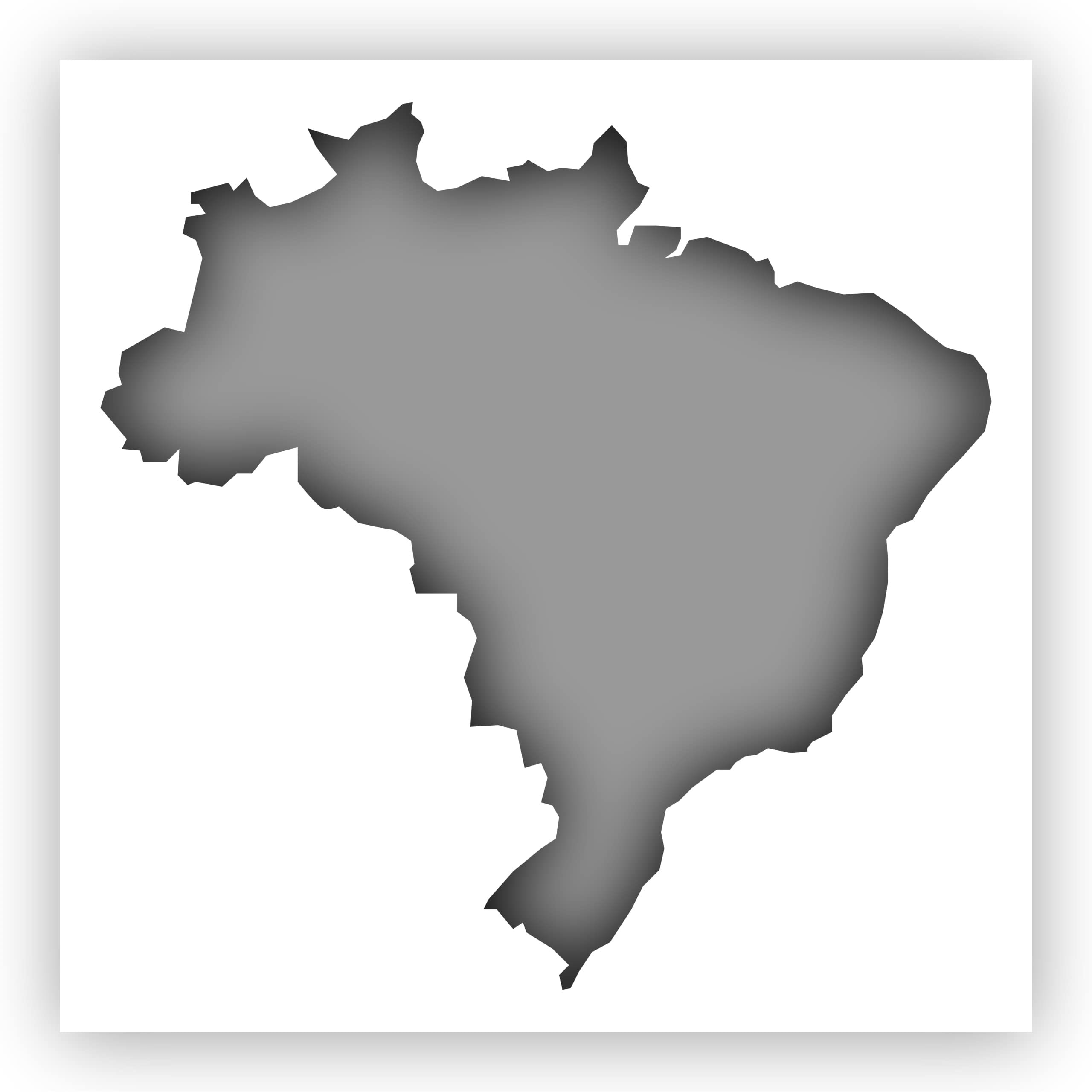 Brazil Map Brazilian Stencil - Choose a Size - Laser-cut Reusable ...