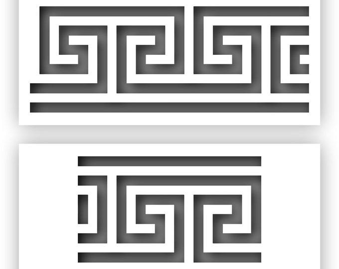 Greek Key Border #2-2 Stencils - Choose a Size - Laser-cut Reusable ...