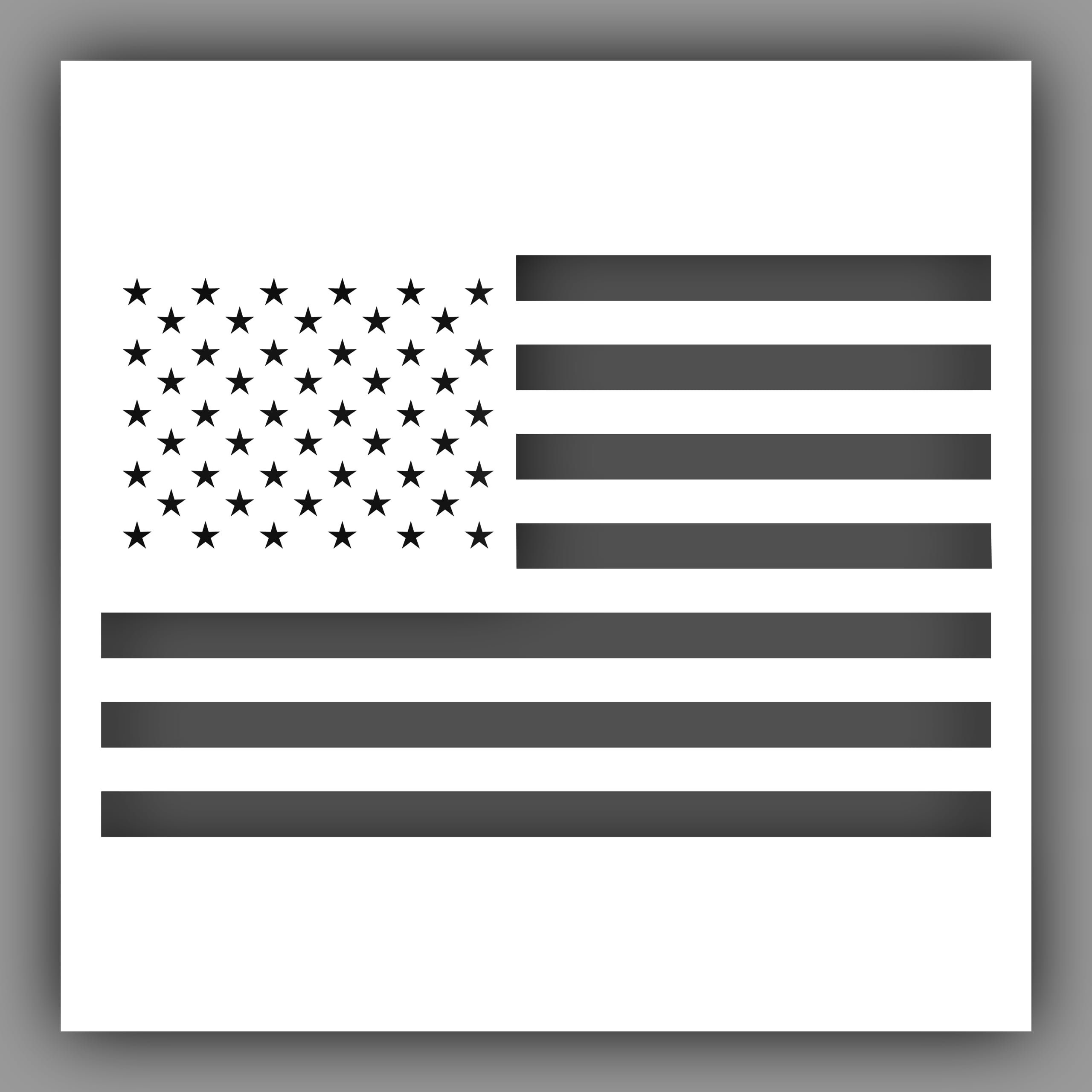 American Flag USA Stencil - Choose a Size - Laser-cut Reusable Plastic ...