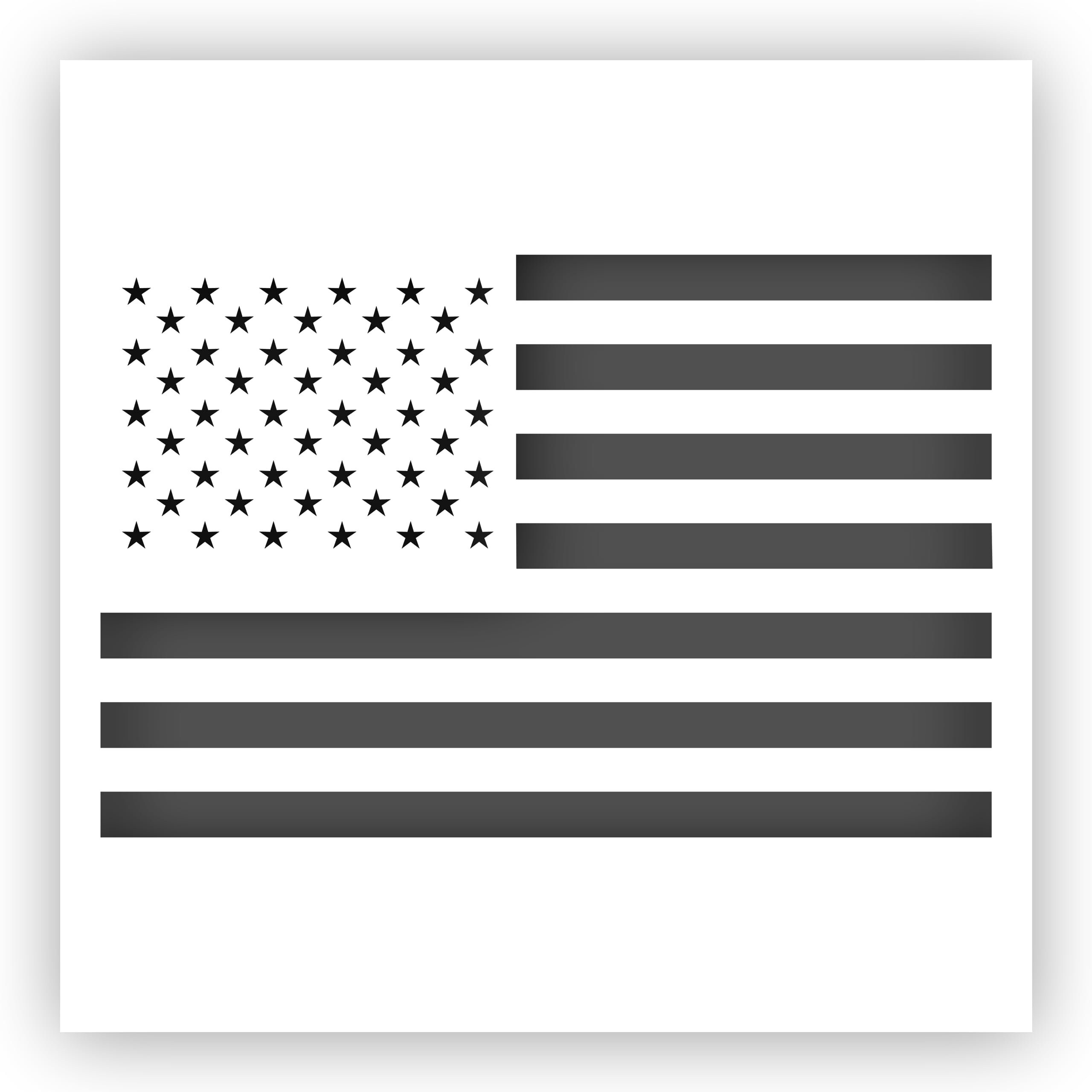 American Flag USA Stencil - Choose a Size - Laser-cut Reusable Plastic ...
