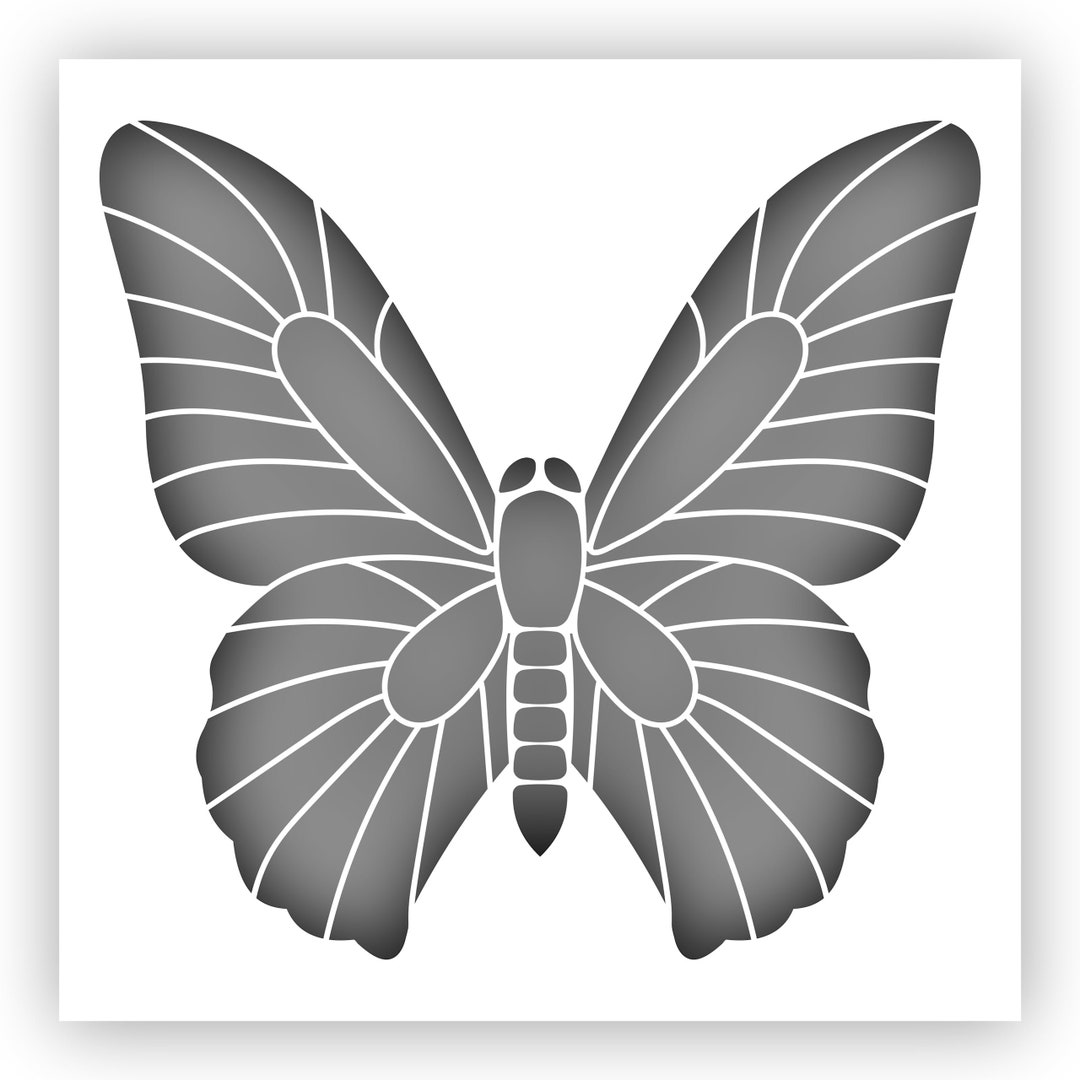 Butterfly #3 Stencil - Choose a Size - Laser-cut Reusable Plastic - Etsy
