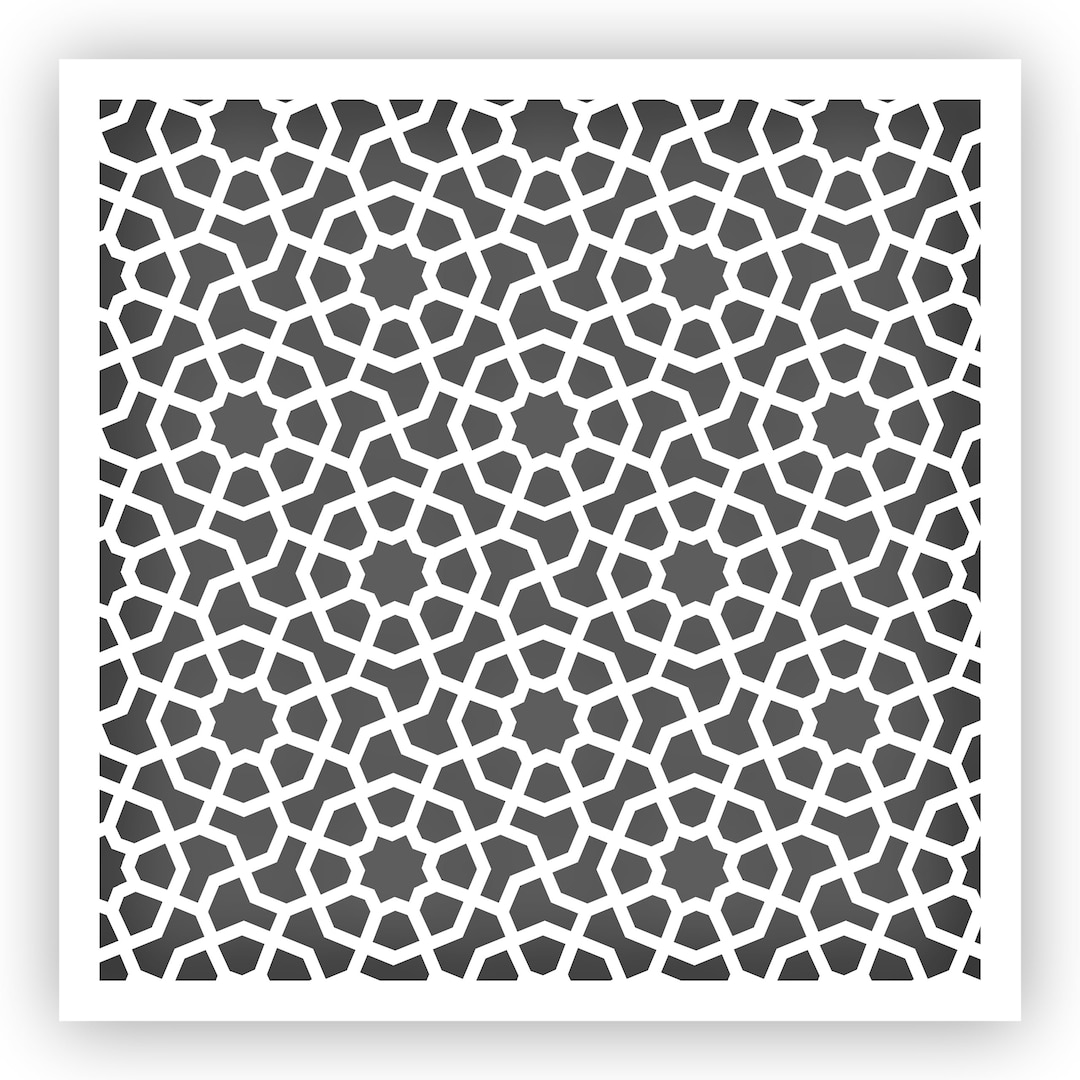 Jali Pattern 3 Mughal Jaali Stencil Choose a Size Laser-cut Reusable ...