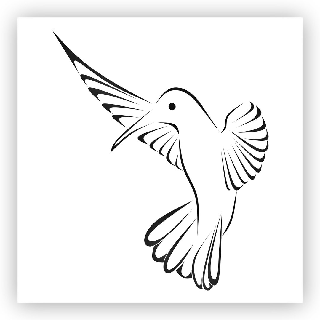 Hummingbird Animal Bird Stencil - Choose a Size - Laser-cut Reusable ...