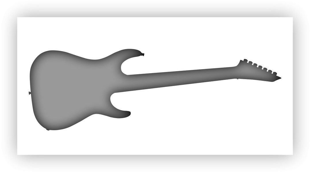 Electric Guitar Music Instrument Stencil - Choose a Size - Laser-cut ...