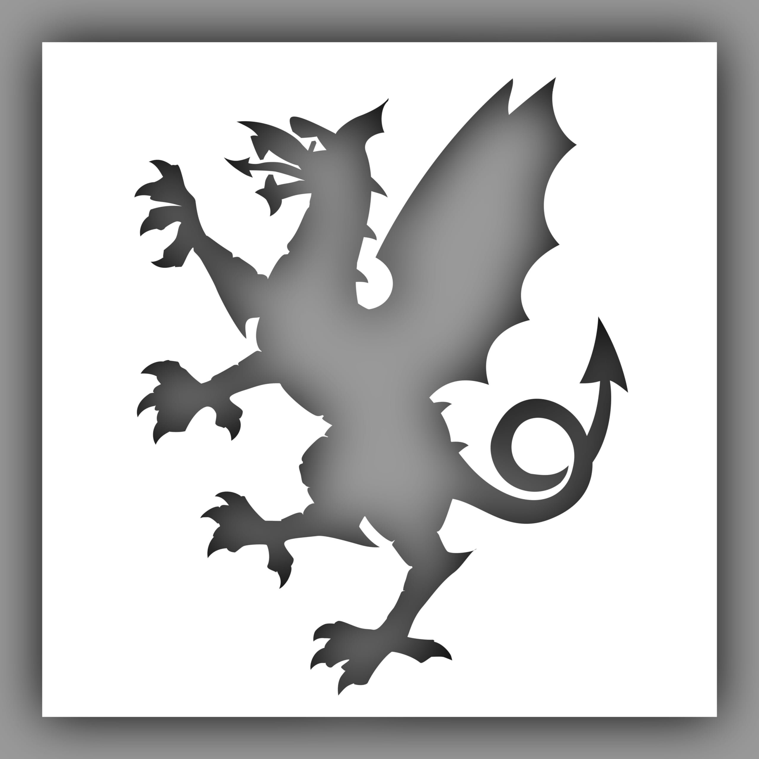 Dragon #3 Britain Mythology Stencil - Choose a Size - Laser-cut ...