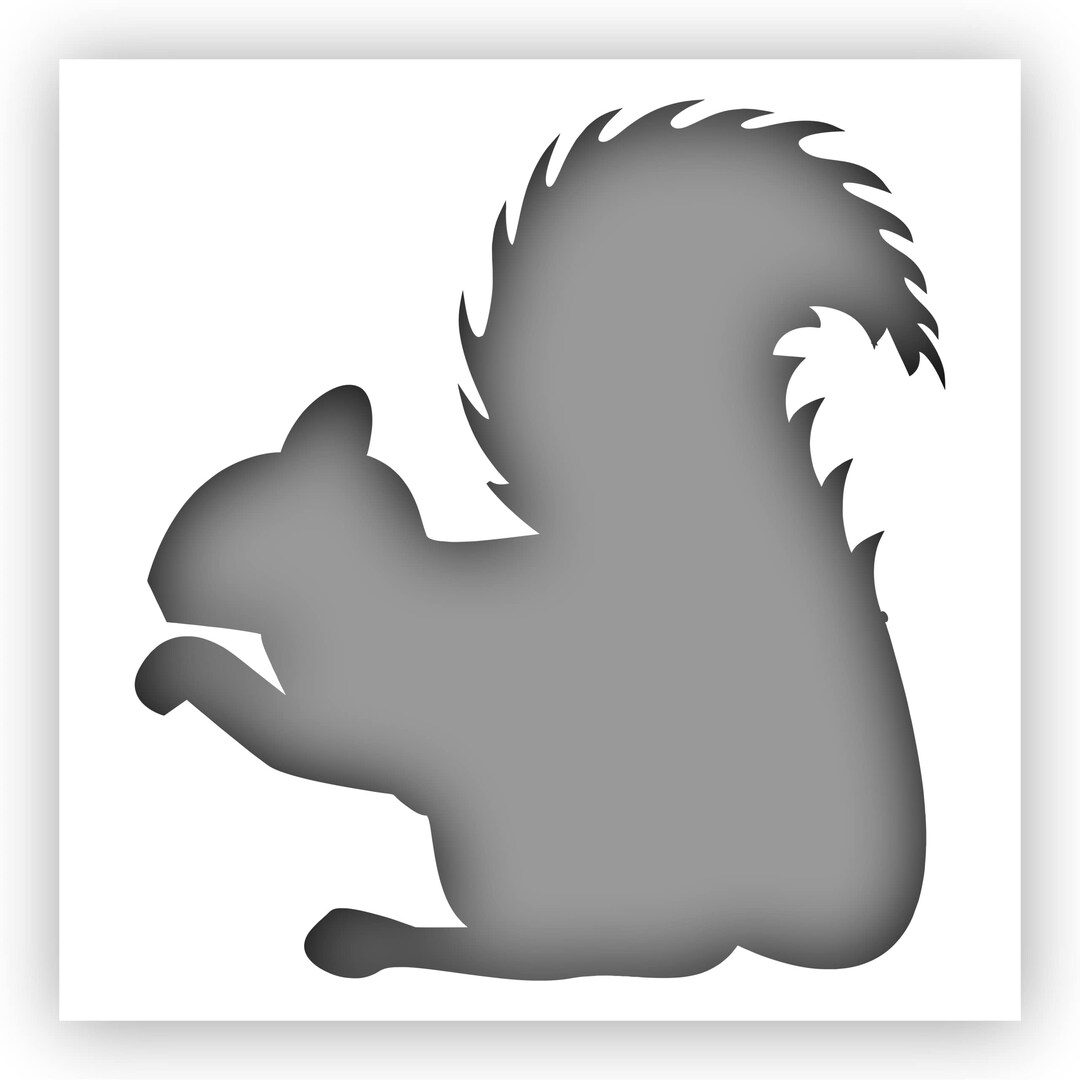 Squirrel #2 Animal Stencil - Choose a Size - Laser-cut Reusable Plastic - Etsy