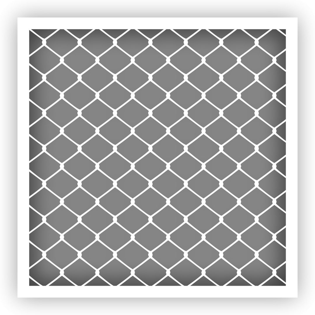 Chain Link Fence Pattern Stencil - Choose a Size - Laser-cut Reusable ...