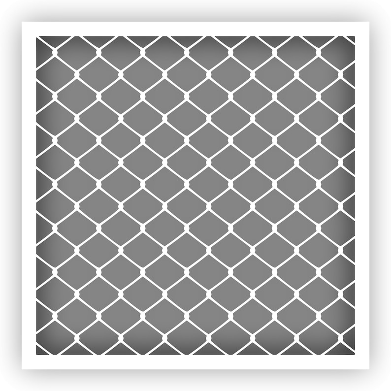 Chain Link Fence Pattern Stencil - Choose a Size - Laser-cut Reusable ...