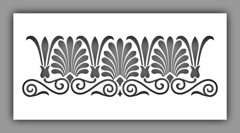 Border Pattern #2 Arabesque Greek Stencil - Choose a Size - Laser-cut ...