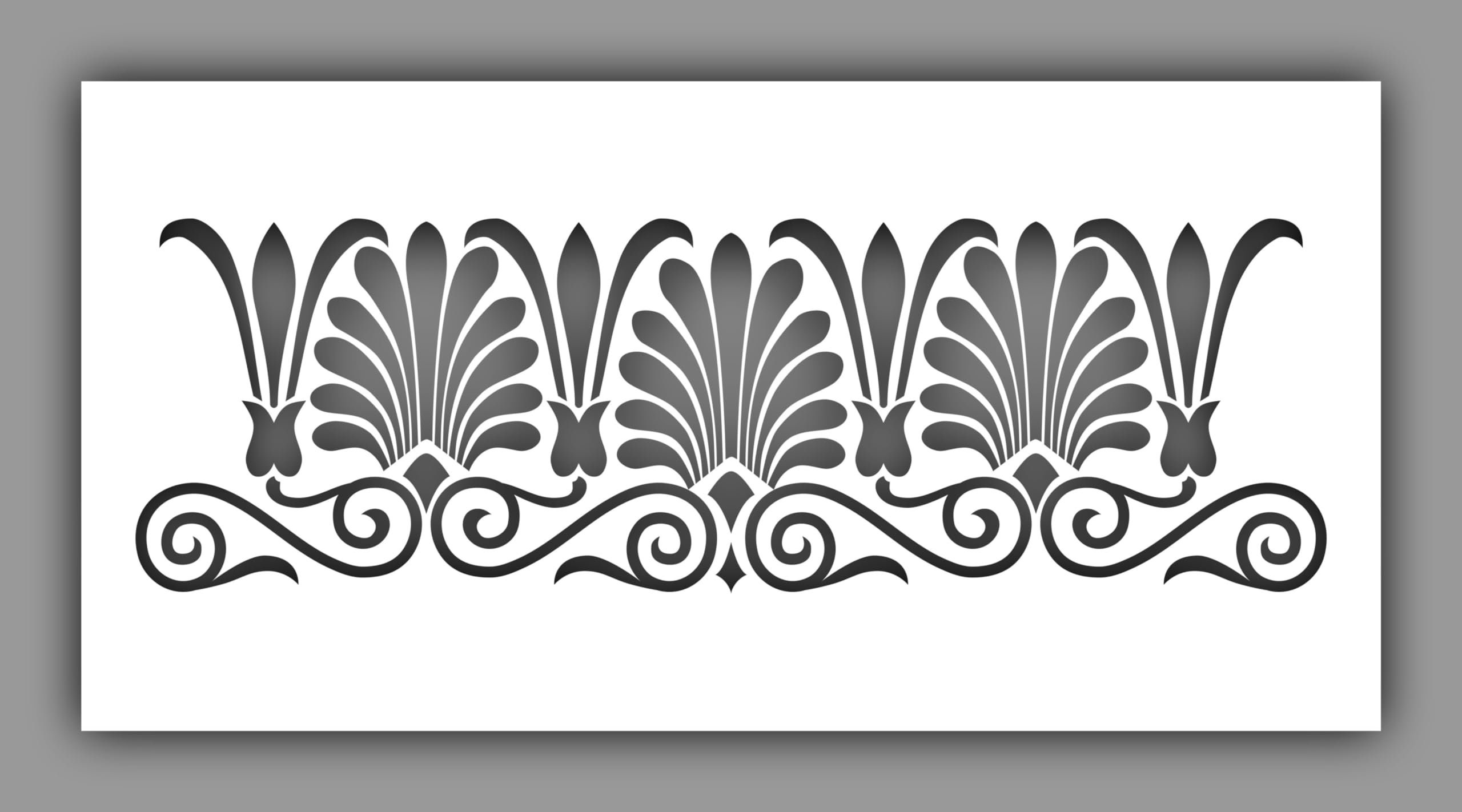 Border Pattern 2 Arabesque Greek Stencil Choose a Size Laser-cut ...