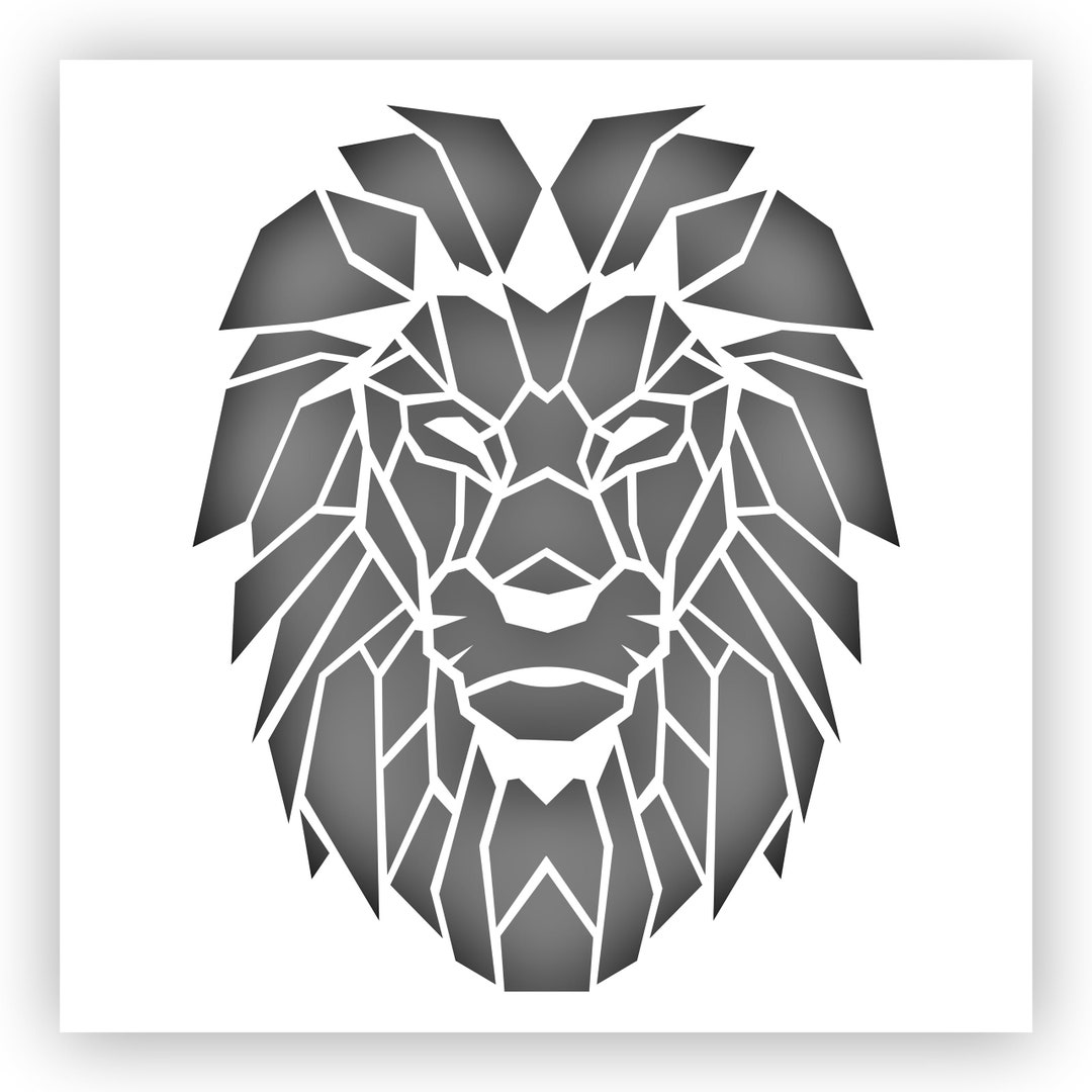 Lion Head #1 Animal Stencil - Choose a Size - Laser-cut Reusable ...