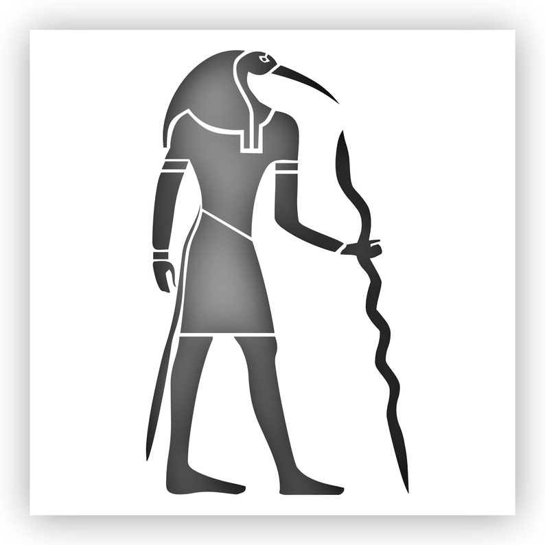 Egyptian God Thoth Mythology Stencil - Choose a Size - Laser-cut ...