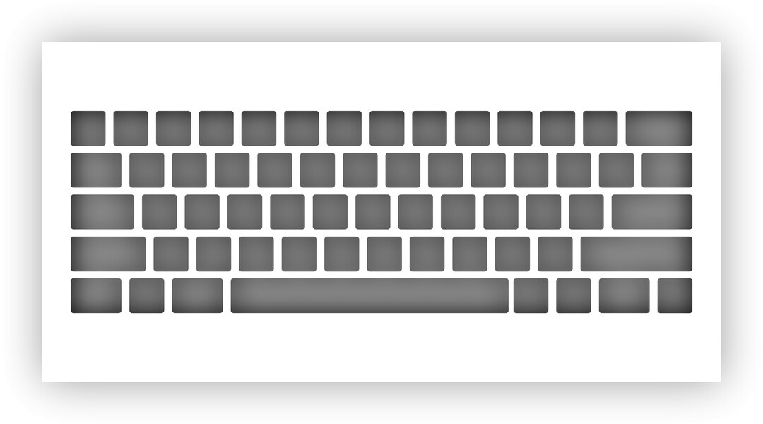 Keyboard Computer Stencil Choose a Size Laser-cut Reusable Plastic - Etsy