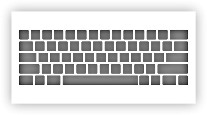 Keyboard Computer Stencil - Choose a Size - Laser-cut Reusable Plastic ...
