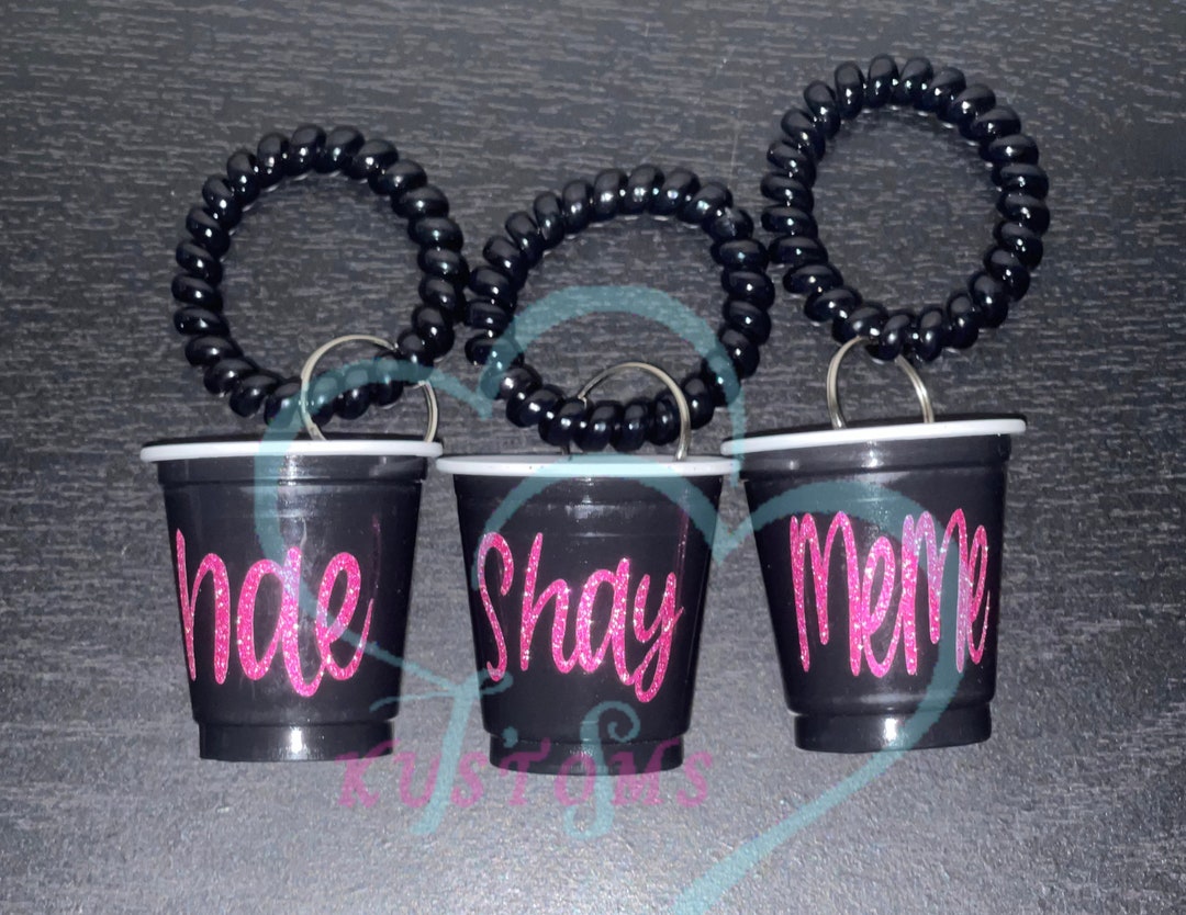Personalized Shot Bracelet Keychains set of 12 - Etsy