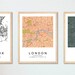 Set of 3 Custom Maps, Our Story Map Set, Where We Met Map, First Date ...