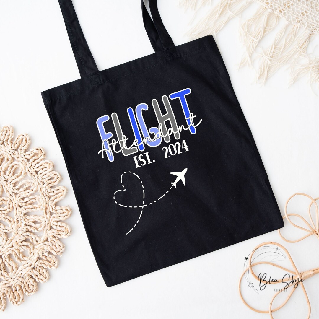 Custom Flight Attendant Tote Bag Gift for New Flight Attendant Inflight ...