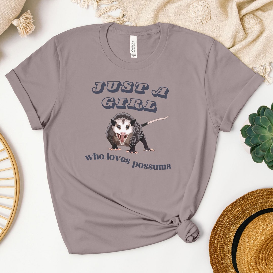 Possum Shirt Funny Opossum Tshirt Trendy Possum Crewneck, Just A Girl ...
