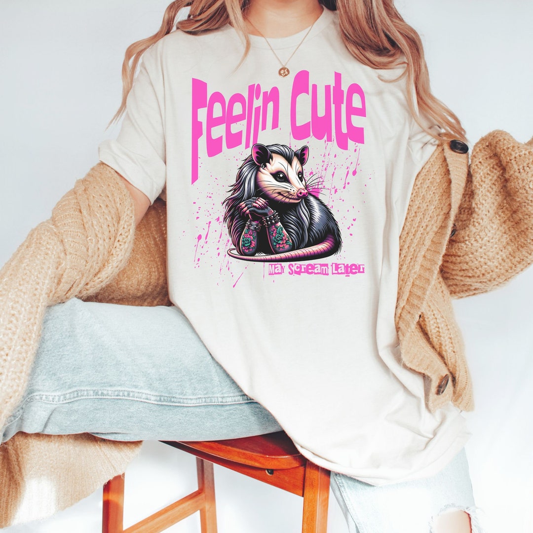 Cute Possum Shirt Funny Opossum Tshirt Trendy Possum Tee for Her Goth ...