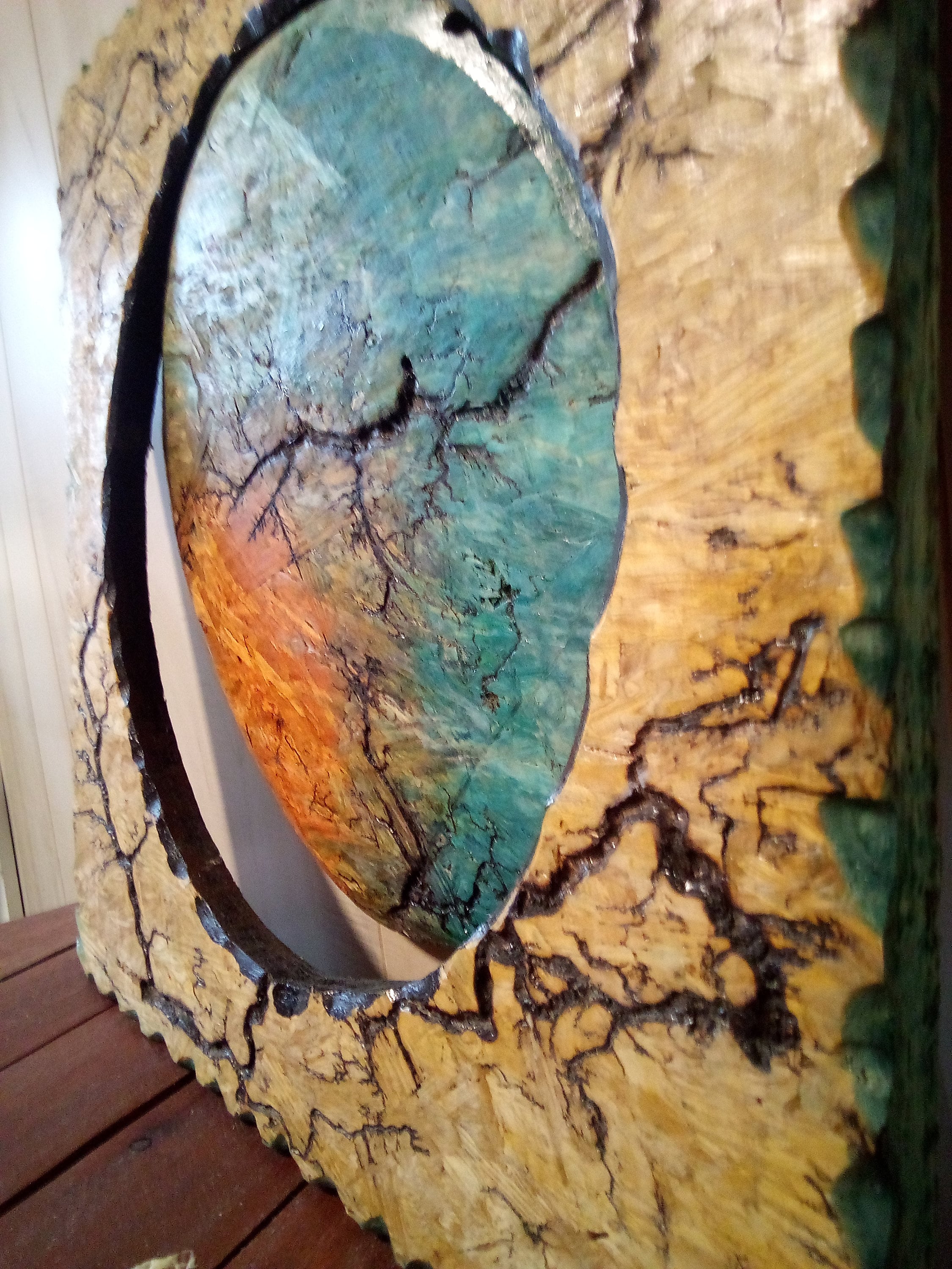 Fractal Wood Burning Abstract Wall Art.. Outer Space...sci-fi... Unique ...