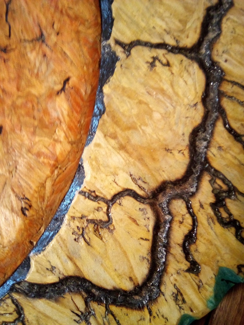 Fractal Wood Burning Abstract Wall Art.. Outer Space...sci-fi... Unique ...