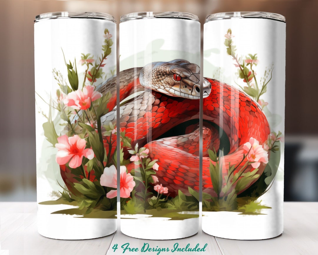 Snake Tumbler Wrap, Straight and Tapered 20 Oz Skinny Tumbler ...