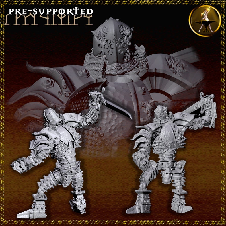 Iron Golem Attacking, 3D Printable Miniature for Dnd, Fantasy ...