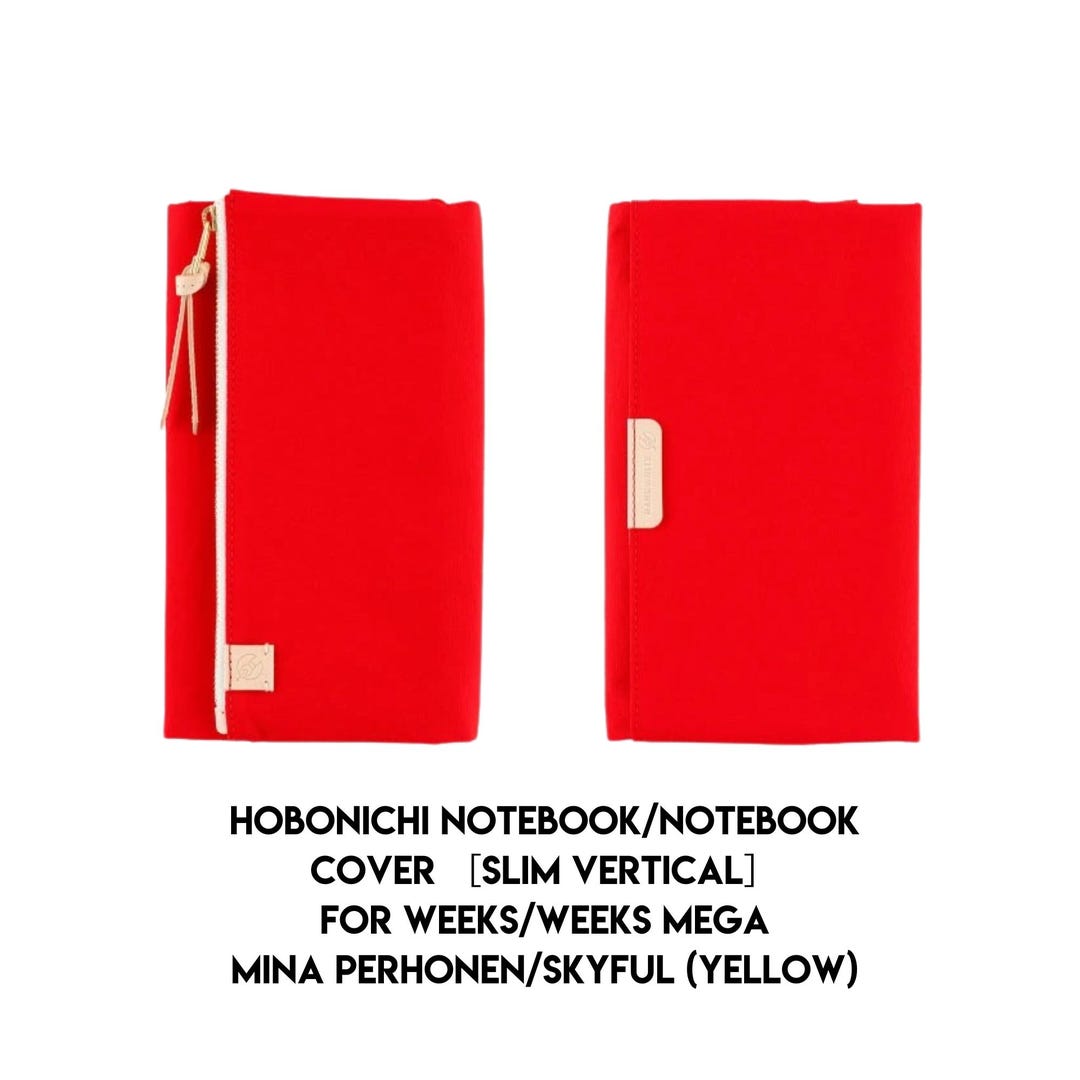 Hobonichi Notebook Cover Tragen (red) - Slim Vertical - for Weeks/weeks ...