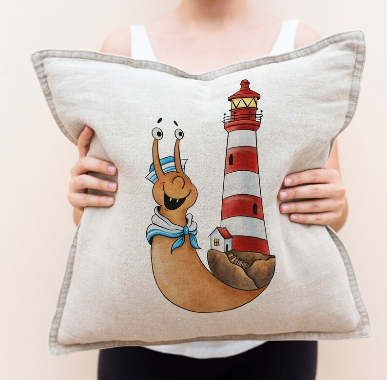 Sailor Snail and a Lighthouse. Clip Art, Scrapbooking, Digital Download ...