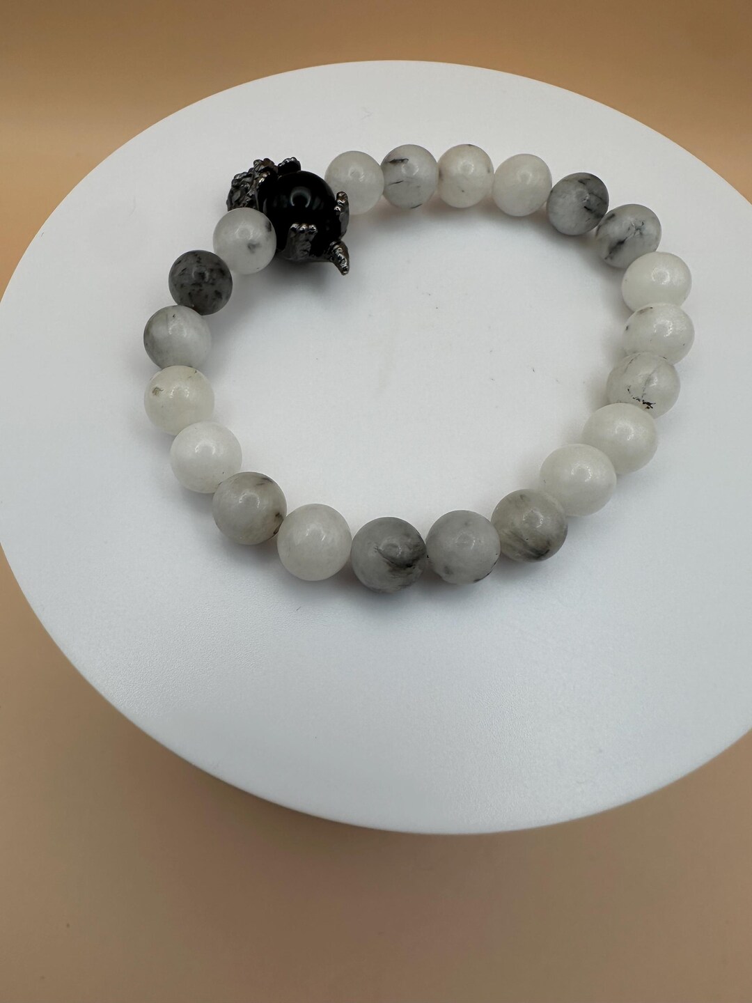 Nephrite Jade With Gun Metal Dragon Belly and Matte Moon\star Black ...