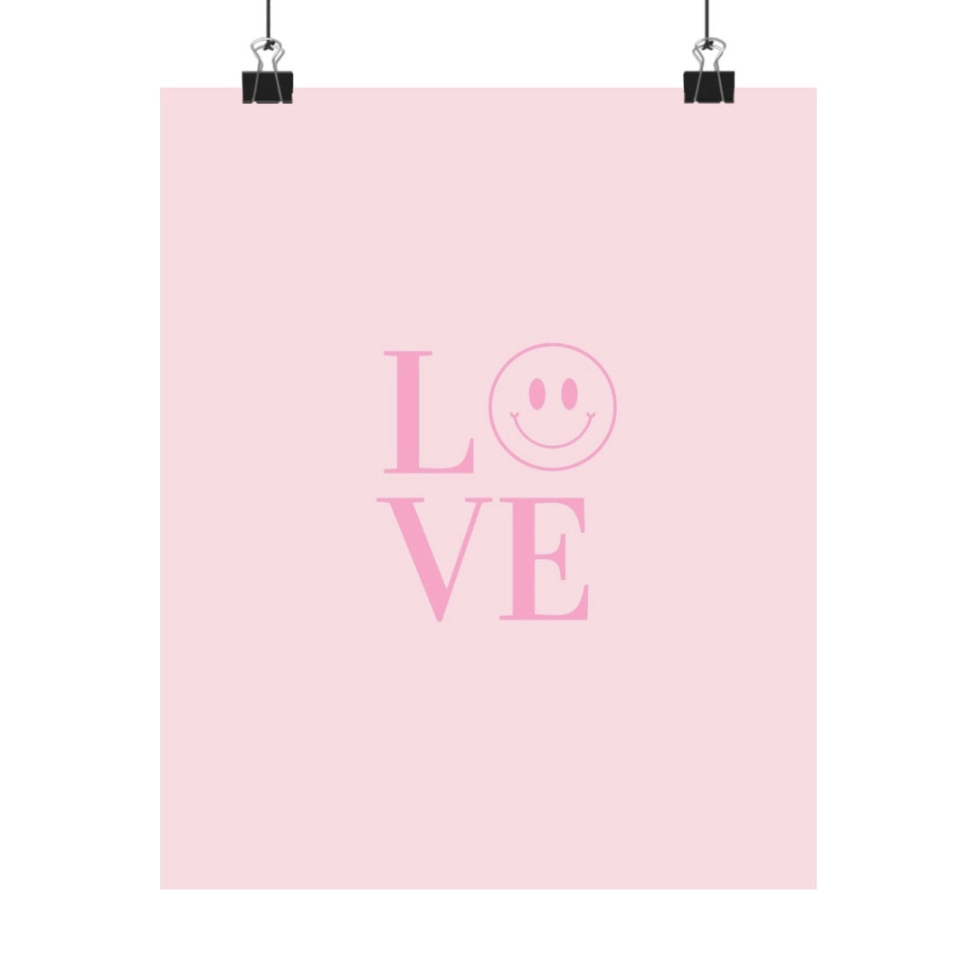 Y2k Trendy Wall Art Pink Poster Light Pink Wall Art College Apartment ...