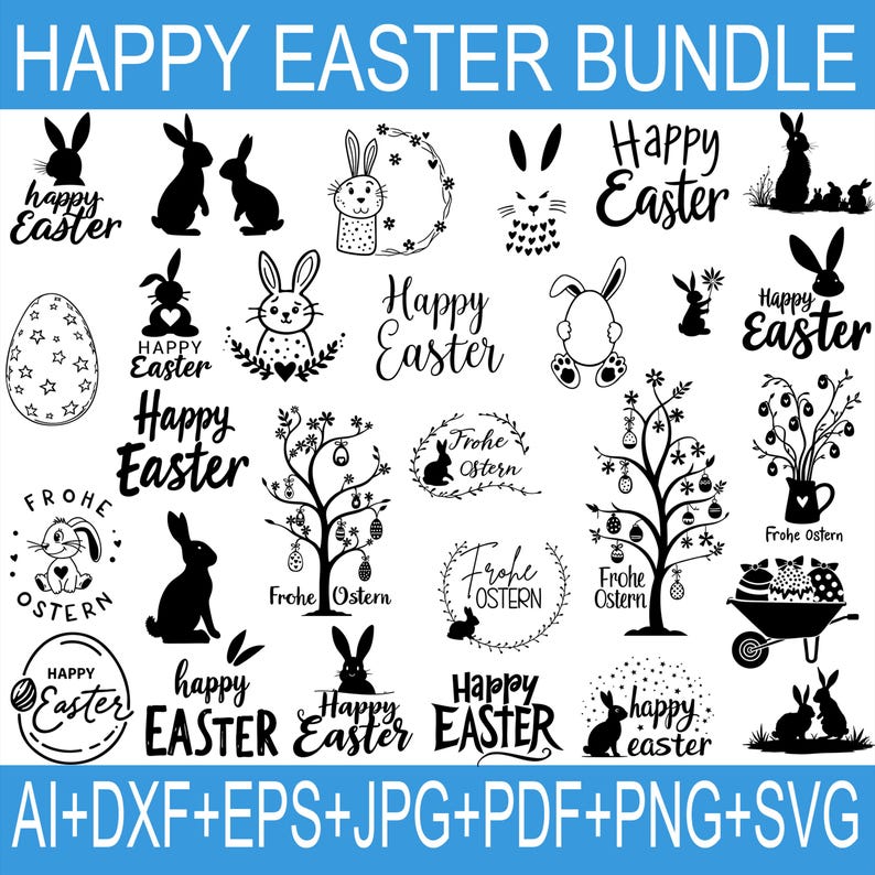 Happy Easter – 28 SVG Designs - Etsy