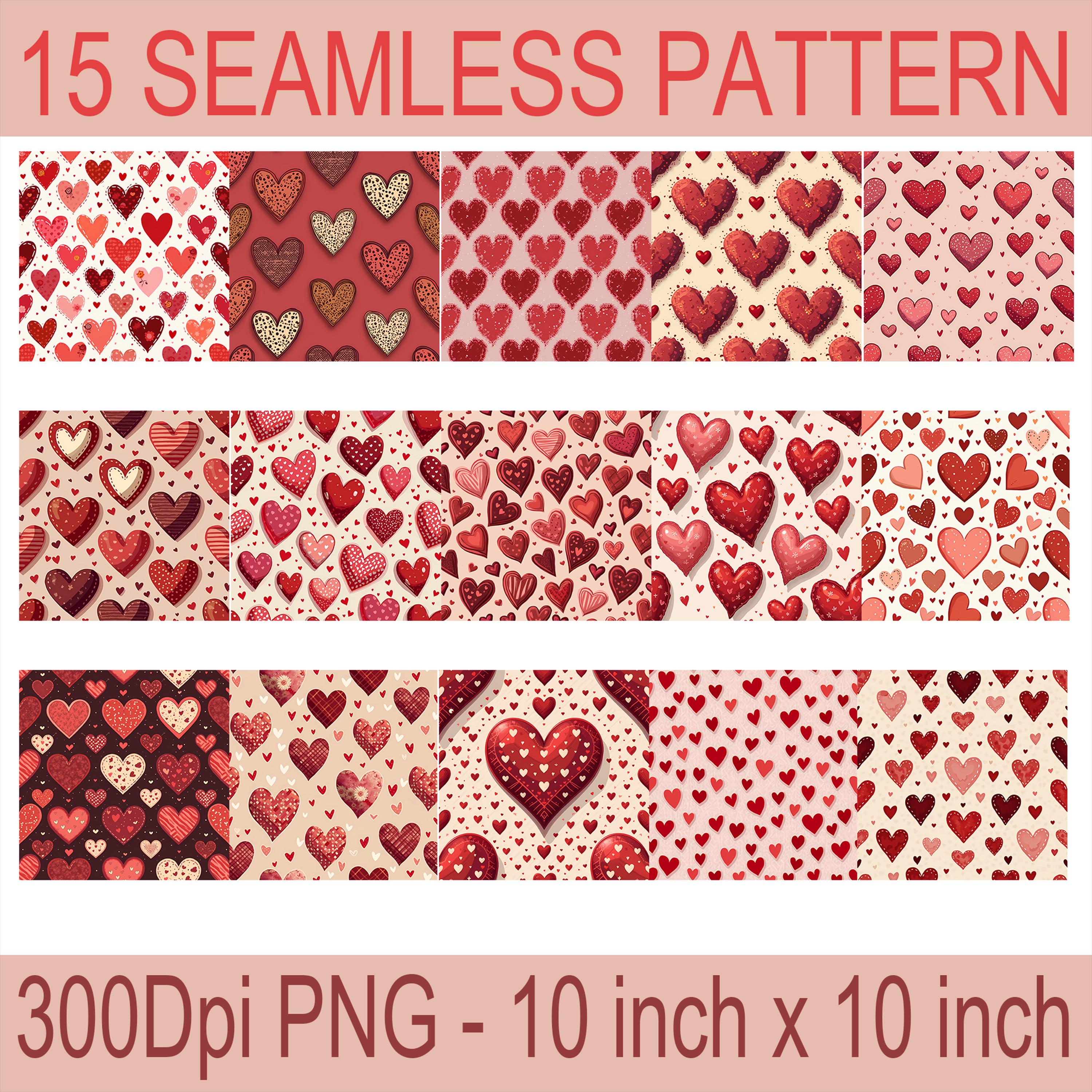 Heart Patterns – 15 Designs in PNG Format - Etsy