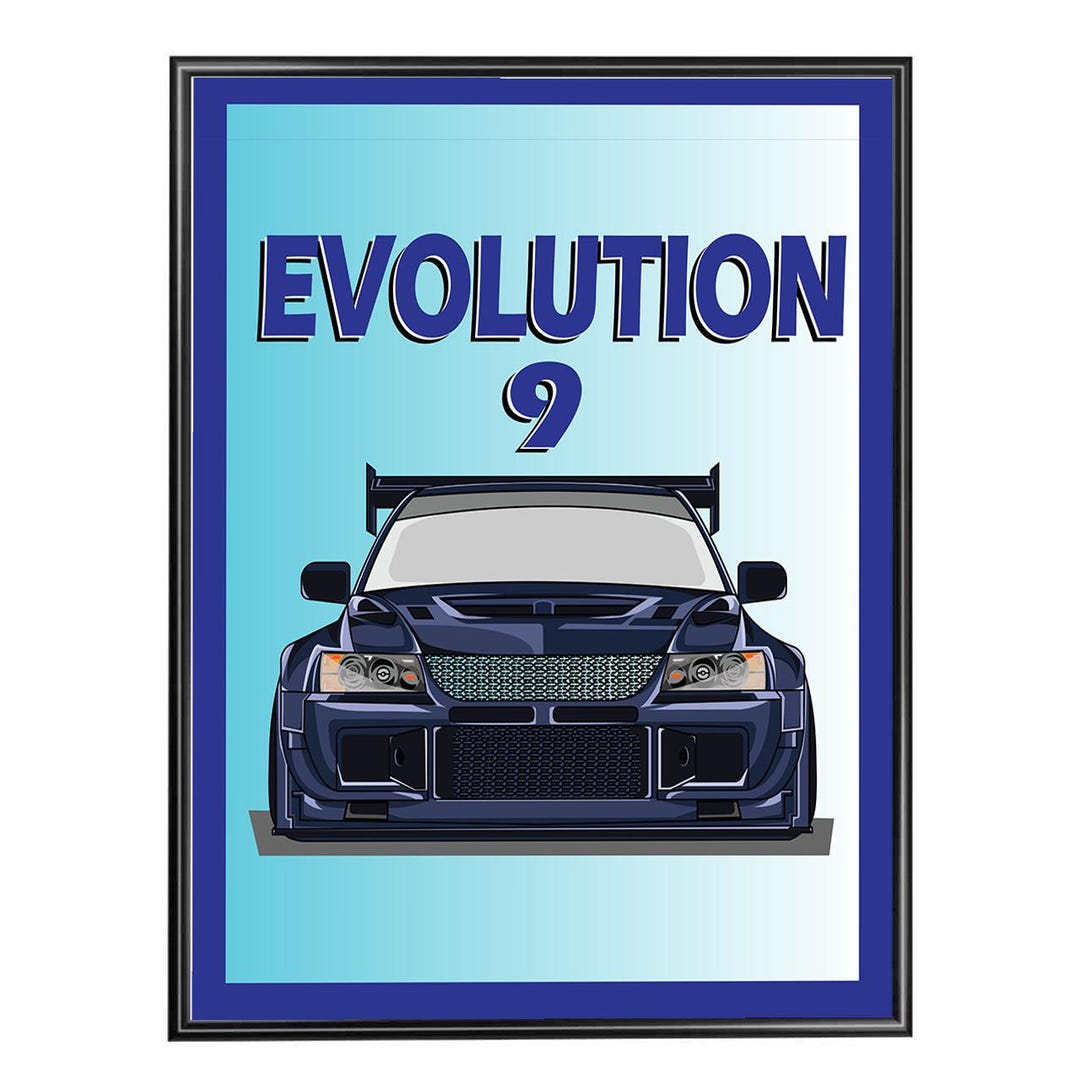 Mitsubishi Lancer Evolution 9 Poster A4size digital Product - Etsy