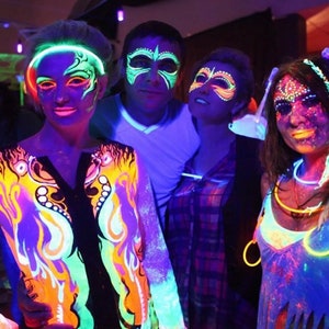 Set of Luminescent Body Paint Glows in the Dark or Under an - Etsy