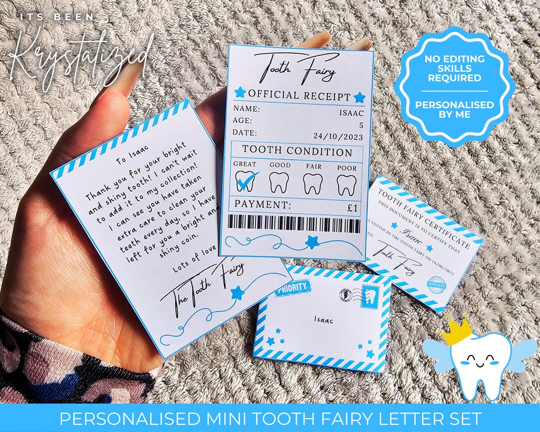 Mini Tooth Fairy Letter Set | Printable Tooth Fairy Letter | Tooth ...