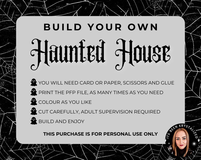 Halloween Printable, Haunted House Craft Activity, Printable Halloween ...