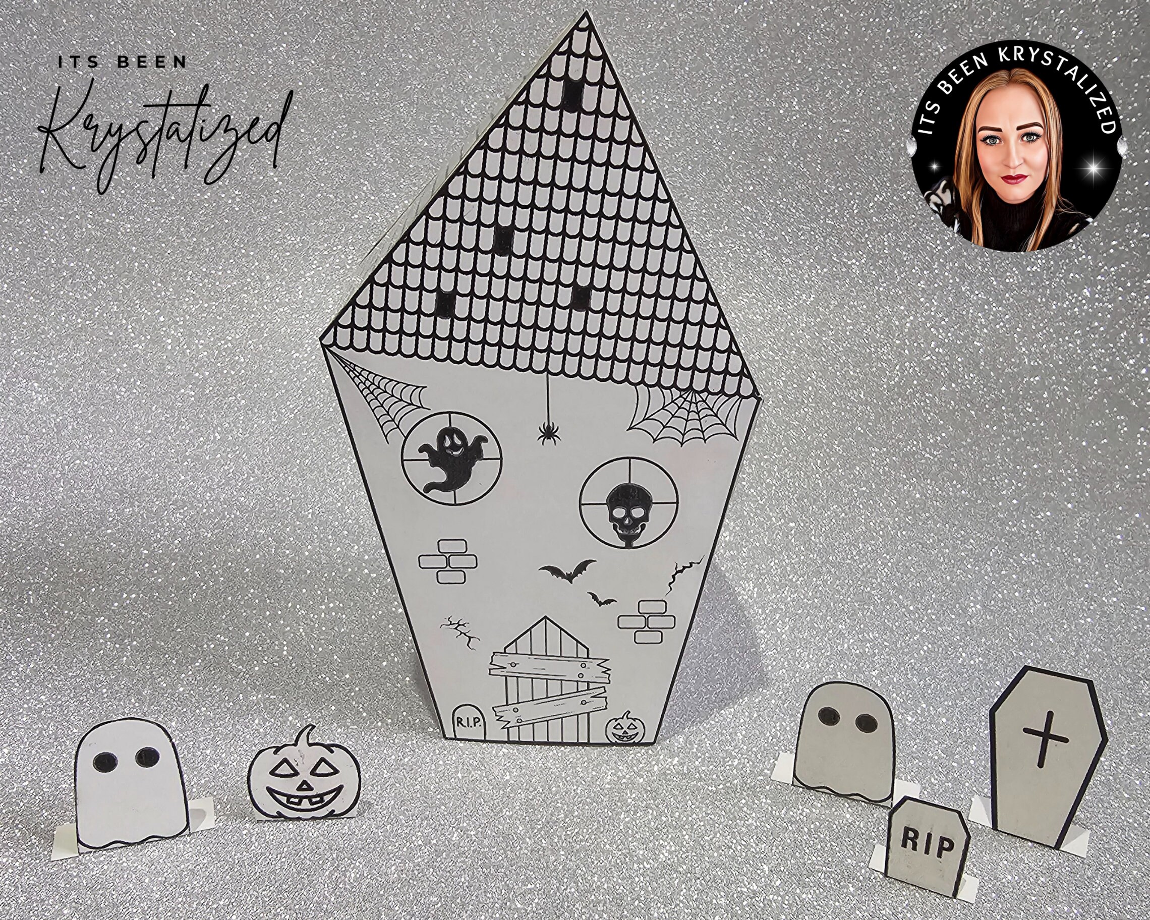 Halloween Printable, Haunted House Craft Activity, Printable Halloween ...